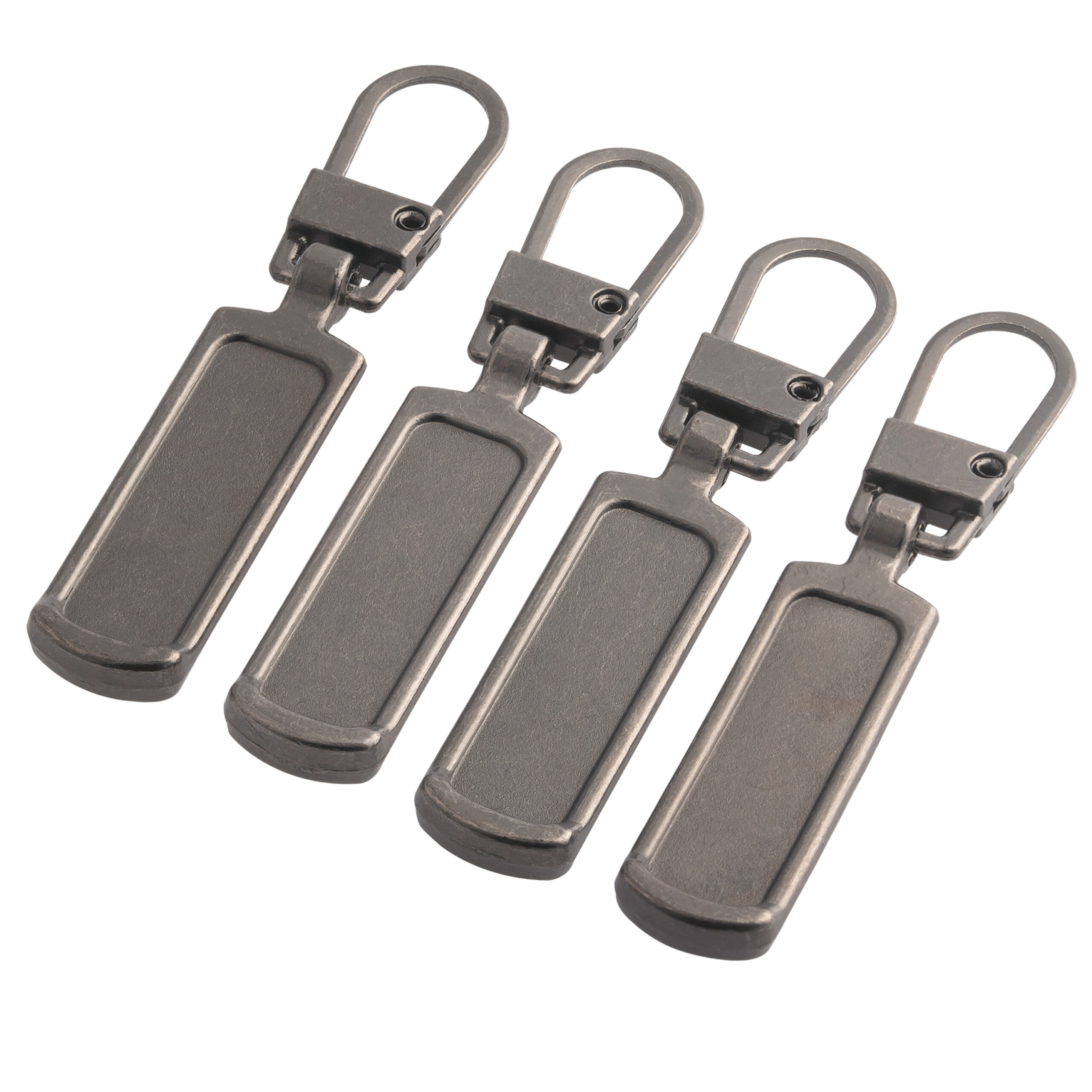 FixnZip Replacement Zipper Pulls Black Nickel (4 Pack) - FixnZip