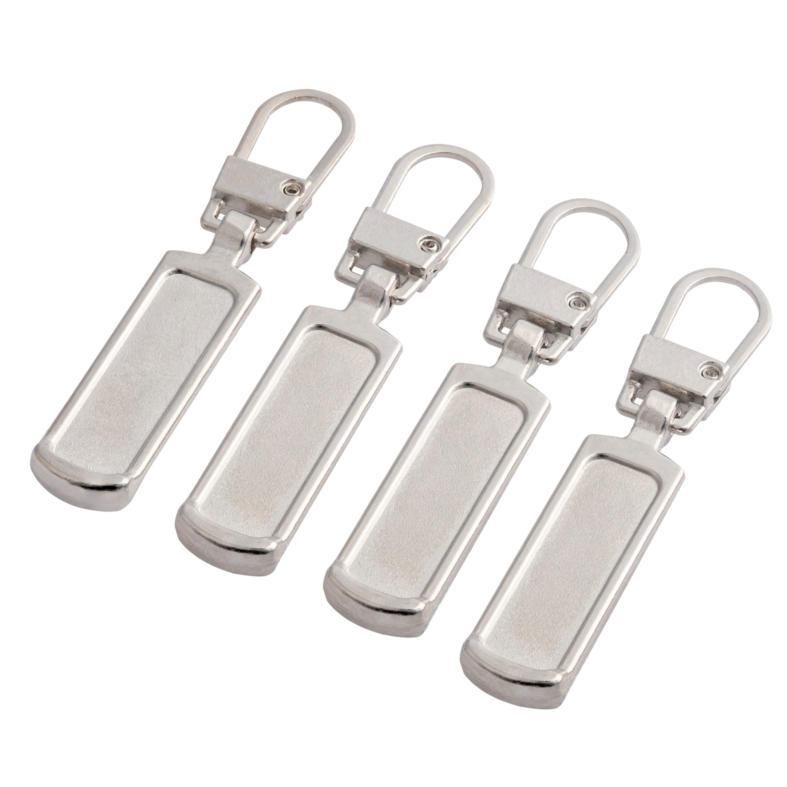 FixnZip Replacement Zipper Pulls Nickel (4 Pack) - FixnZip